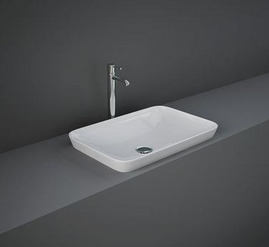 RAK Variant Drop In Rectangular Washbasin - no tap hole - NotJustTaps.co.uk